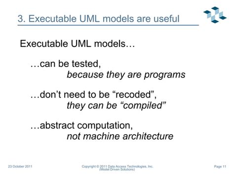 Models Programs And Executable Uml Ppt
