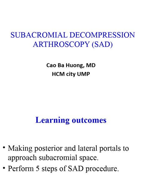 Subacromial Decompression Arthroscopy Sad Pdf