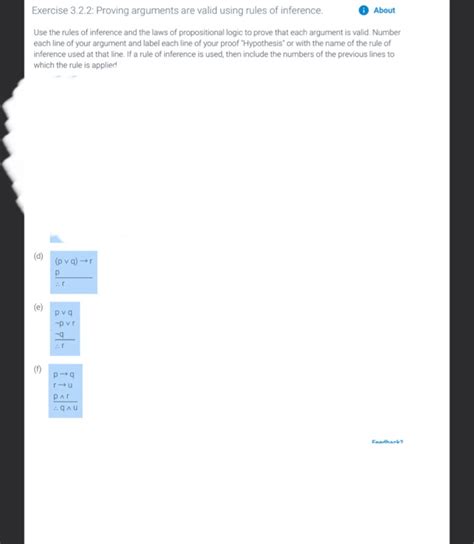 solved exercise 3 2 2 proving arguments are valid using