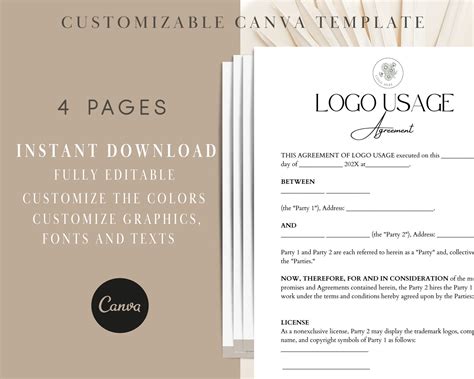 Logo Design Contract Template Agreement For Use Of Logoname Graphic Designer Agreement