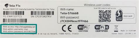 Telia F1X reitittimen käyttöohje Asiakastuki