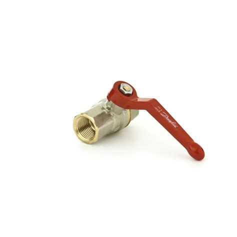 Кран шаровый Danfoss BVR Ду15 Ру40 м/м полн.рыч. латунь никель 065B8207 ...