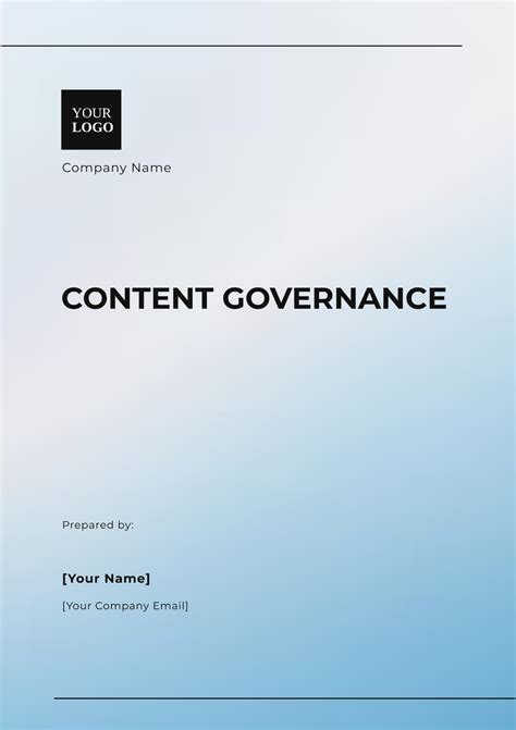 Free Content Governance Template To Edit Online