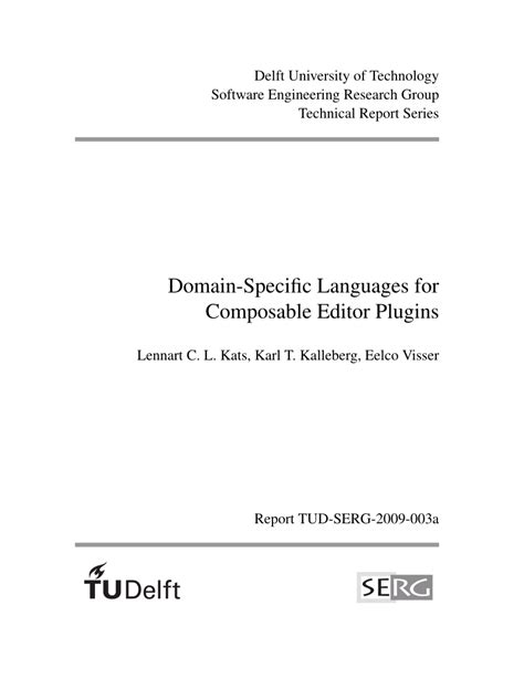 pdf domain specific languages for composable editor plugins