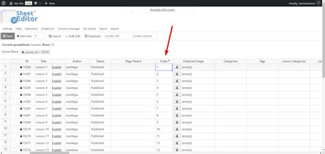 Learndash Lms How To Bulk Edit Lessons In A Spreadsheet Wp Sheet Editor