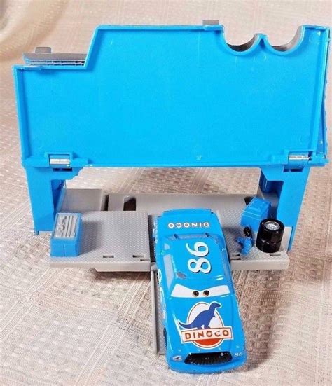 Disney Pixar Cars Dinoco Gray Hauler 43 The King Truck With Race Car