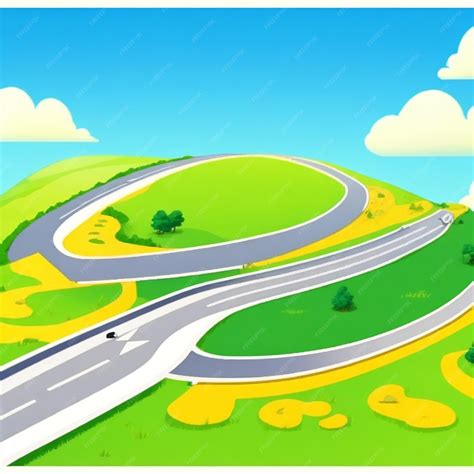 Premium Ai Image Vector Winding Curve Pathway Road Concept Background Design