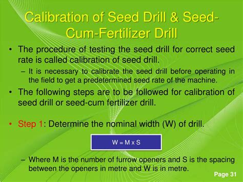 Calibration Of A Seed Drill And Solved Examples At Rebecca Bowens Blog