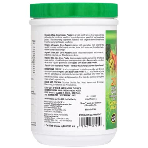 Org Ultra Juice Green Powder 300g N Plus Vits4you