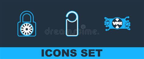 Set Line Vpn With Microchip Circuit Safe Combination Lock Wheel And Please Do Not Disturb Icon