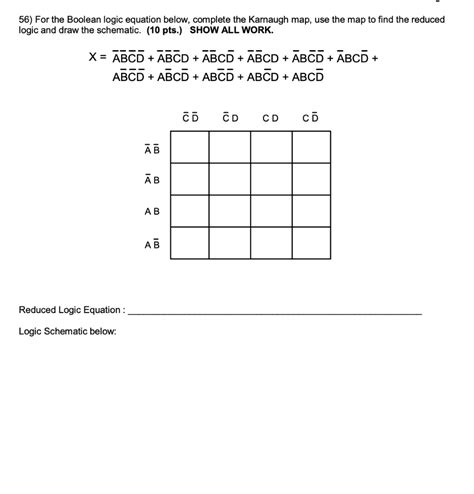 Solved For The Boolean Logic Equation Below Complete Chegg