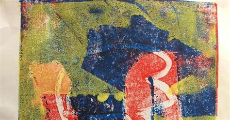 Words On Woodcuts Layered Monotypes By 3rd And 4th Graders