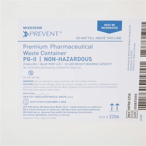 McKesson Prevent Premium Pharmaceutical Sharps Container