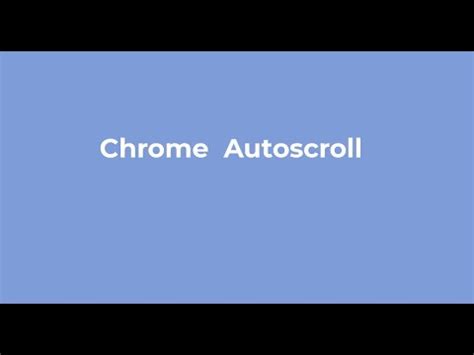 Autoscroll YouTube