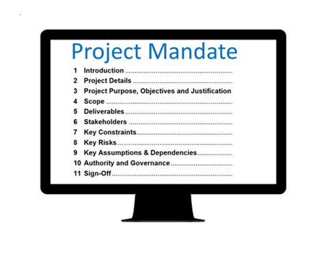 Project Mandate Template Word Project Templates