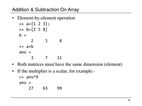 ppt matlab lesson 2 matrix computation powerpoint presentation
