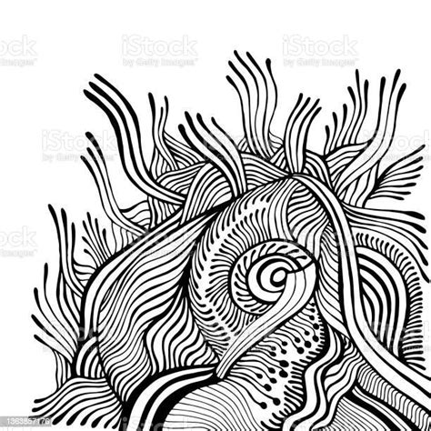 흰색 배경에 격리 된 라인 반점의 장식 검은 요소 추상 패턴 라인 장식품 색칠 페이지의 미로 사이키델릭 스타일리시 카드 0명에 대한 스톡 벡터 아트 및 기타 이미지 Istock