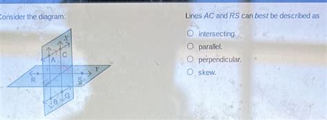 Consider The Diagram Lines Ac And Rs Can Best Be Described As Intersecting Parallel Per [math]