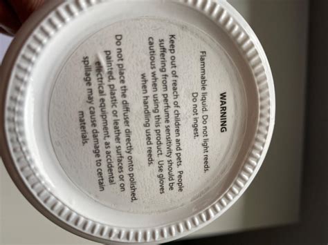 50mm Clear Diffuser Safety Label — Candle Shack