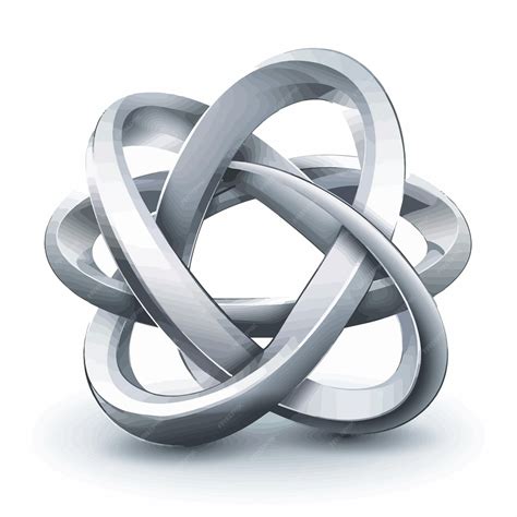 Premium Vector Three Interlocking Metal Pieces Are Arranged In A Circle