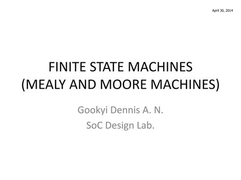 Finite State Machines Pptx
