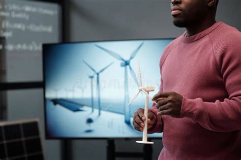 Young Male Manager With Windmill Model Stock Image Image Of Young Professional 312764175