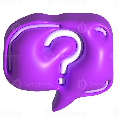 Question Mark Speech Bubble 3d 26803617 Png