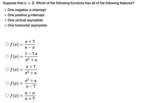 Solved Suppose That A Which Of The Following Functions Chegg