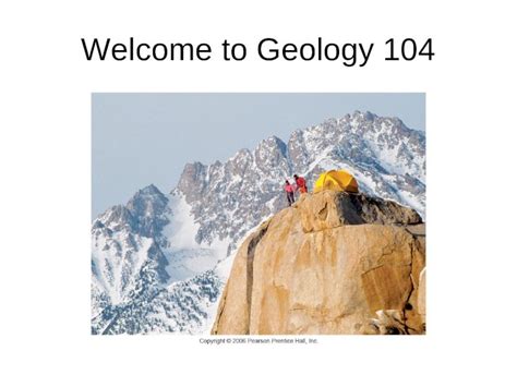 Ppt Welcome To Geology 104 Earth Science Geology Oceanography
