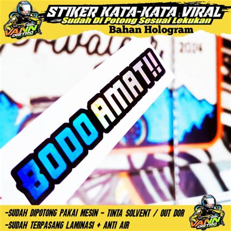 Jual Stiker Bodo Amat Shopee Indonesia