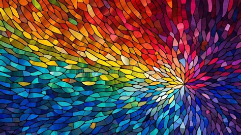 A Mosaic Of Interlocking Shapes And Textures Generated By Ai Stock Illustration Illustration