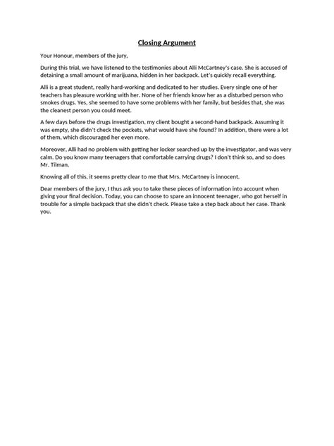 Closing Argument Pdf