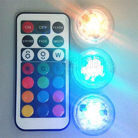 40x Remote Control Submersible LED Tea Mini Lights With Battery Party Wedding Christmas