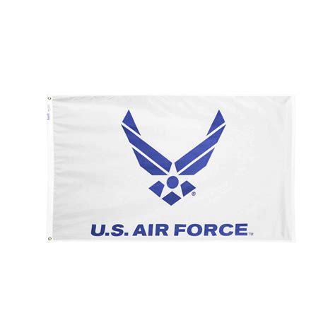 Air Force Wings Flag With White Background 3x5 For Outdoor Use