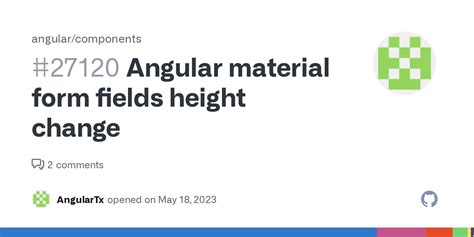 Angular Material Form Fields Height Change Issue 27120 Angular