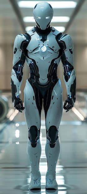 Premium Photo Robotic Man In Futuristic Suit