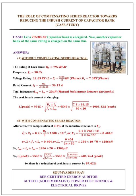 🌟 The Role Of Compensating Series Reactors In Reducing Inrush Currents