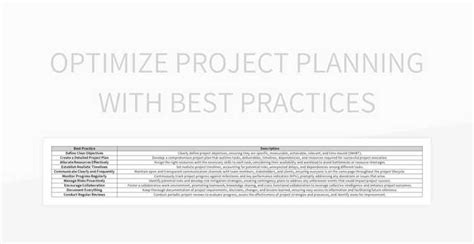 Enhance Project Planning Efficiency With Proven Best Practices Excel