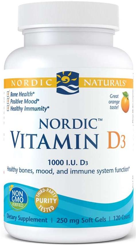 Nordic Naurals Nordic Vitamin D3, 1000 IU - 120 softgels | SuppleSale