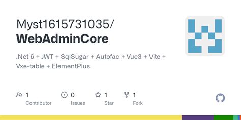 Github Myst1615731035webadmincore Net 6 Jwt Sqlsugar Autofac