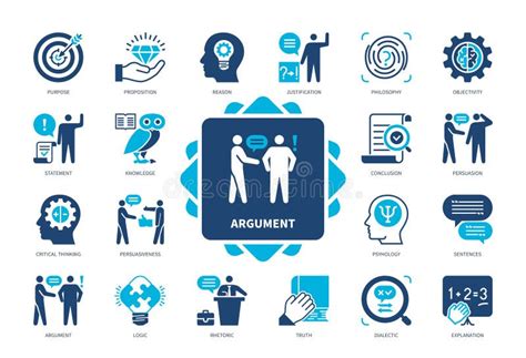 Argument Solid Icon Set Stock Illustration Illustration Of Conflict
