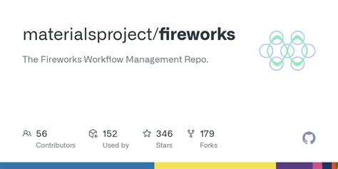 GitHub Materialsproject Fireworks The Fireworks Workflow Management Repo