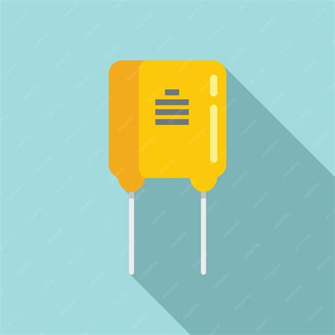 Premium Vector Capacitor Icon Flat Vector Electric Component Circuit Resistor