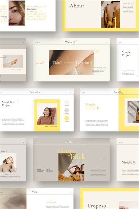 색조합이 예쁜 루브 프레젠테이션 템플릿 Simple P Powerpoint Presentation Design