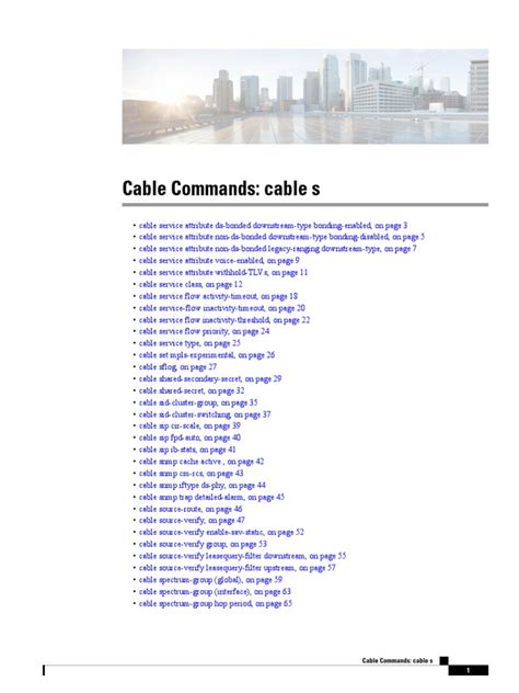 Cisco Cable Command Reference Cable S Pdf Modem Computer Networking