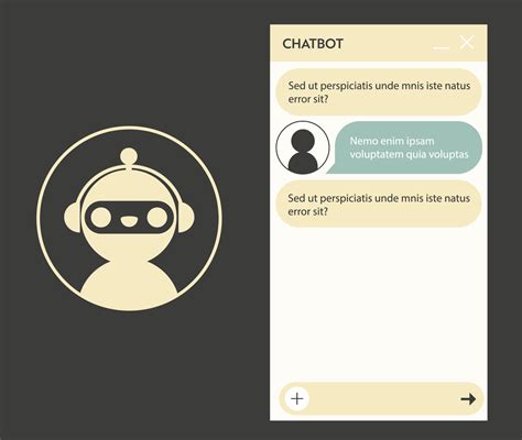 Chatbot Window With Robot Icon User Interface Of Application With