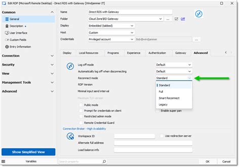 Rdp Reconnect Mode Devolutions Documentation