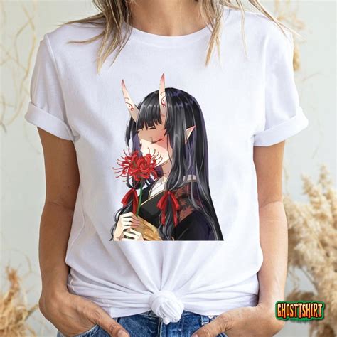 Anime Girl Japanese Aesthetic Yokai Oni Demon Girl Trending T Shirt