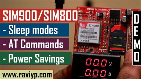 Sim900sim800 Sleep Mode At Commands Live Demo Youtube