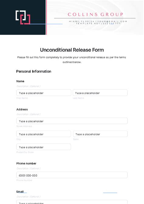 Free Release Of Liability Form Templates To Edit Online